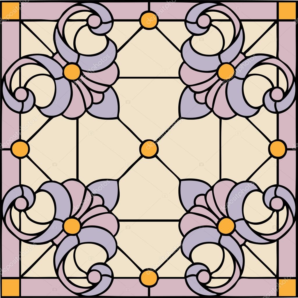 Abstract lili flower, stained glass — Stock Vector © image4stock #82370282