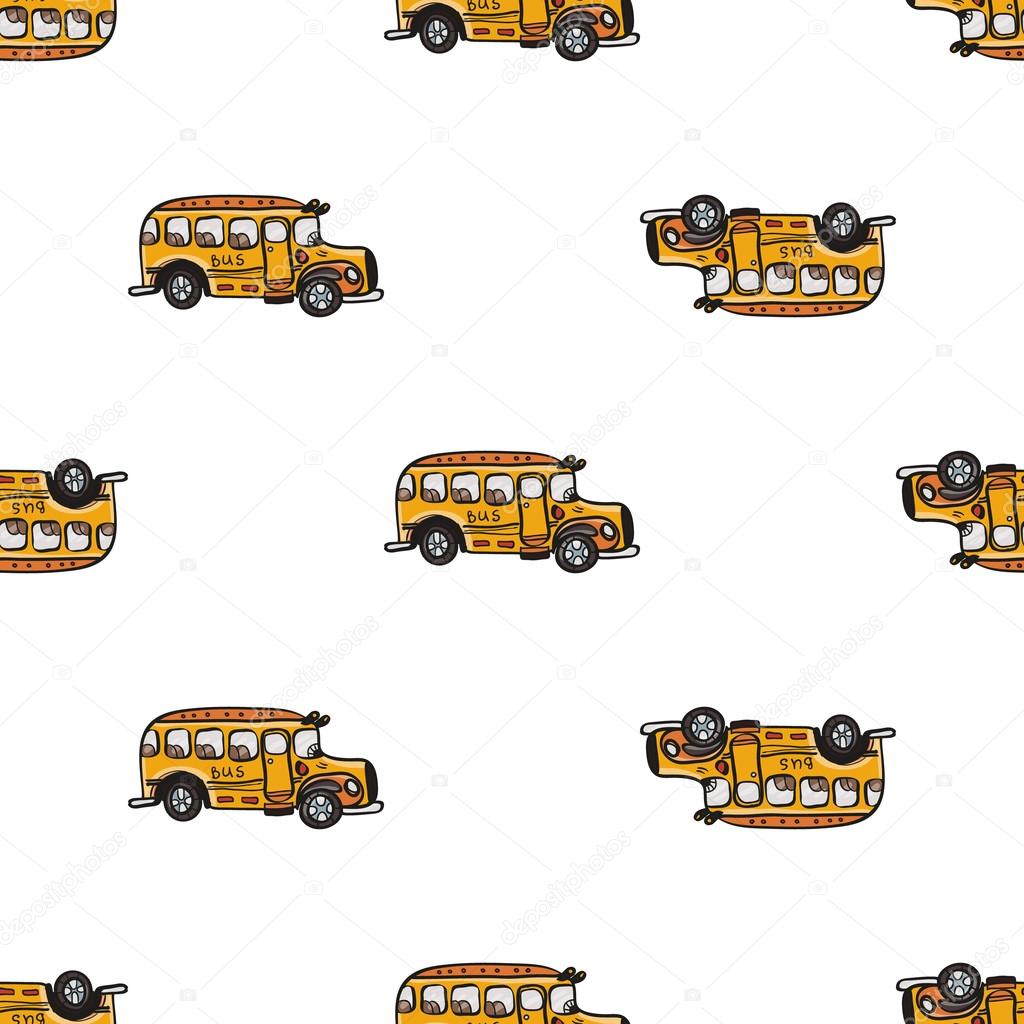 Cartoon buses pattern — Stock Vector © Sopelkin #110000444