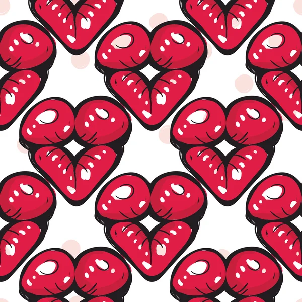 Labios rojos beso patrón Vector de stock por ©Sopelkin 112706870