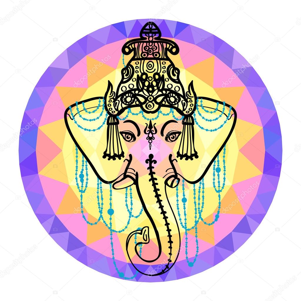 Indisk Elefant Kunst Tapet