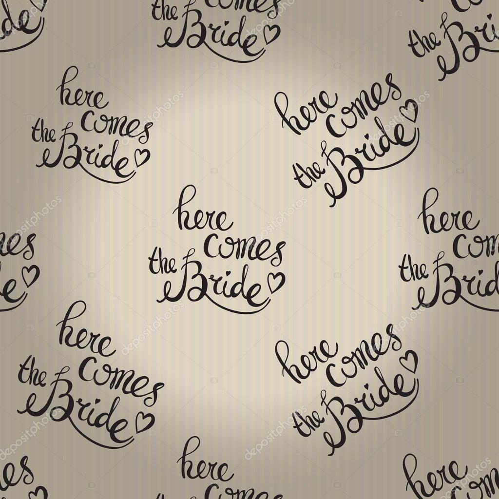 Wedding background with bride sign Stock Vector by ©Sopelkin 119768520