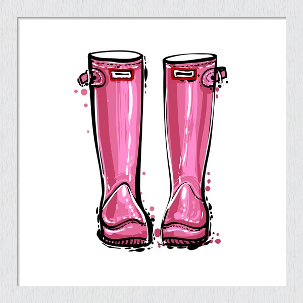 Pink boots Vector Art Stock Images | Depositphotos