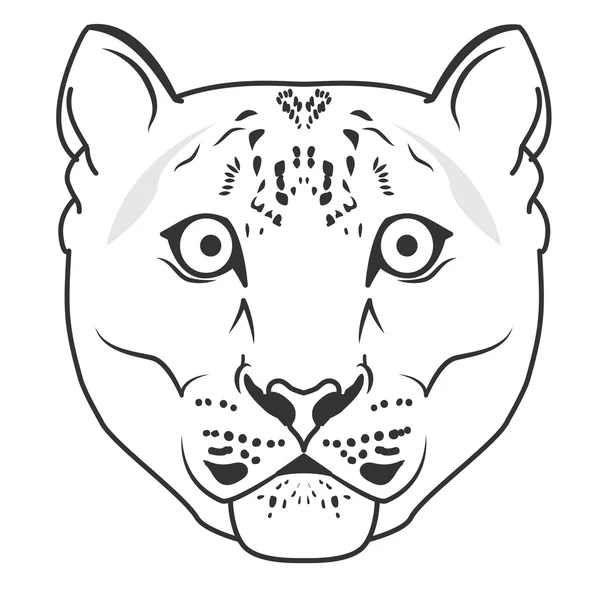 Snow leopard logo mascot. Snow leopard head isolated vector ...