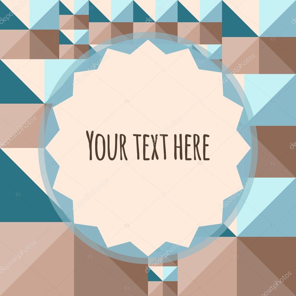 Geometric abstract background with frame for text or photos Stock ...