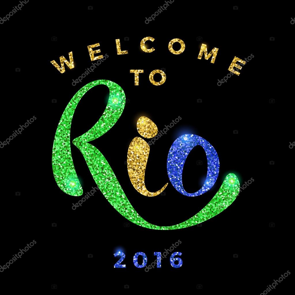 Welcome to Rio. Calligraphy Stock Vector by ©Nadezda_Grapes #112854114