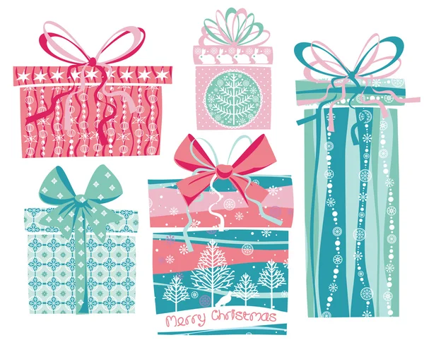 Vector illustration of Merry Christmas gifts. Stock Vector Image by ...