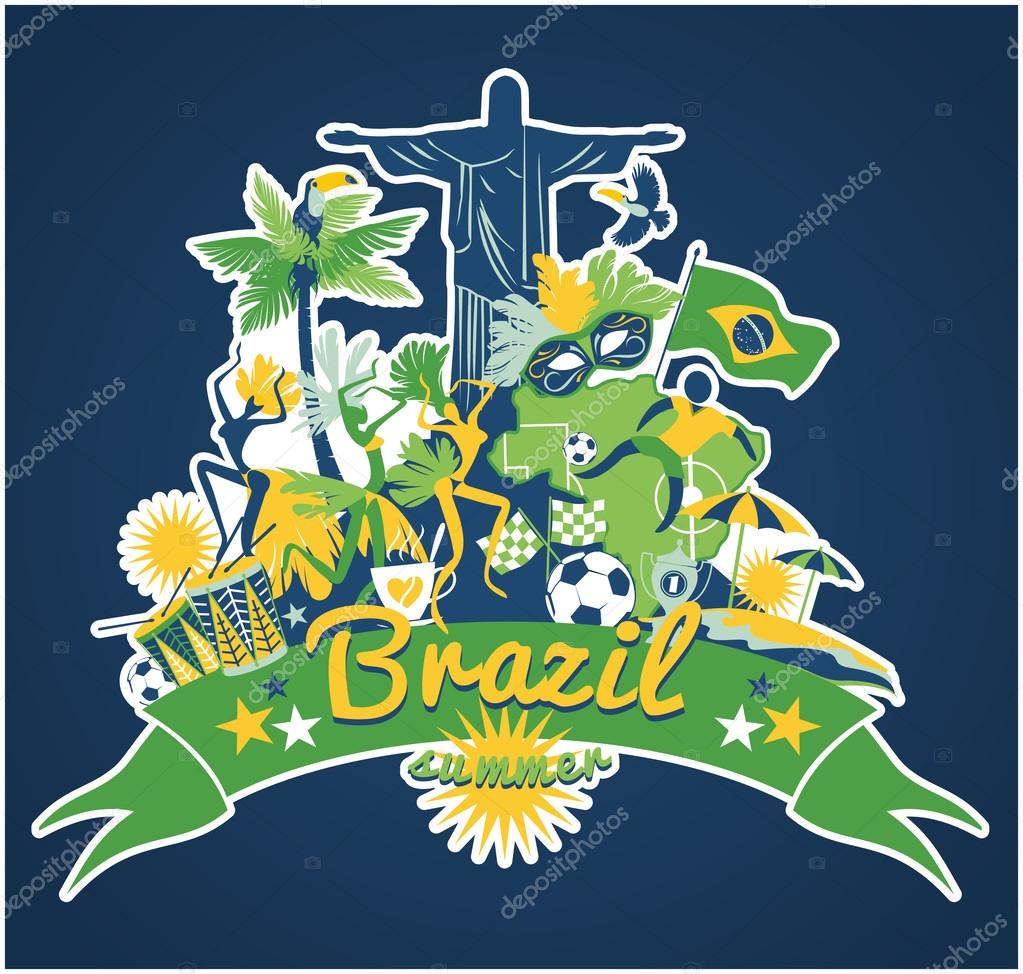 Brazil background Stock Illustration by ©Nadezda_Grapes #58288529