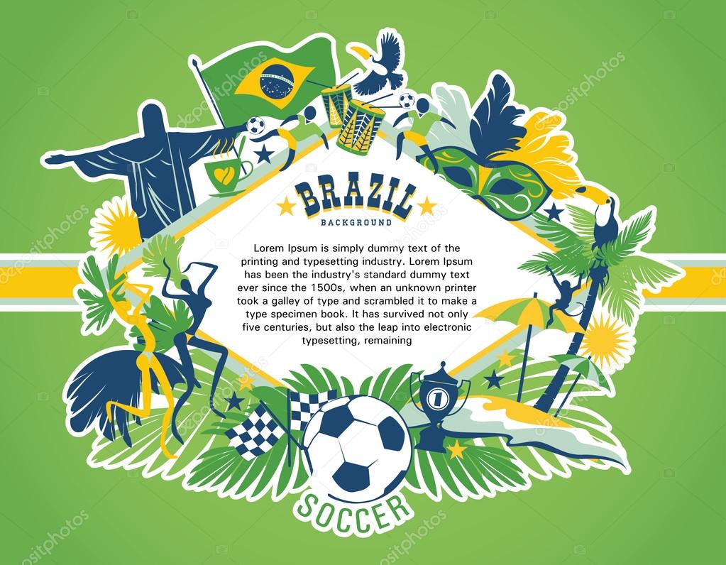 Brazil background Stock Vector by ©Nadezda_Grapes 58289927