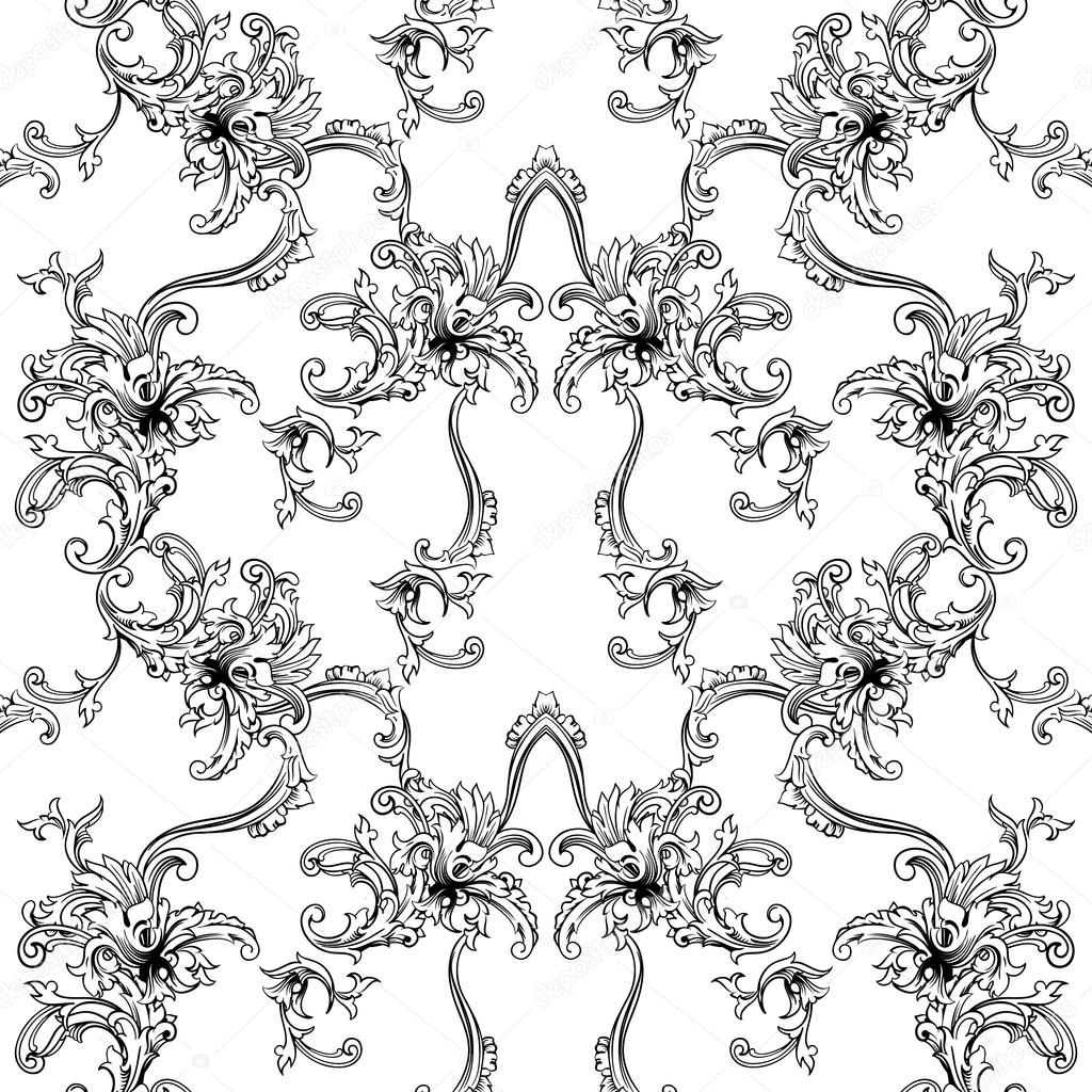 Fondo de patrón barroco Vector de stock #98979678 de ©Nadezda_Grapes