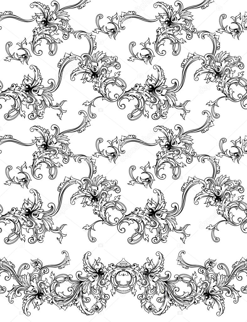 Baroque pattern background Stock Vector Image by ©Nadezda_Grapes #98980292