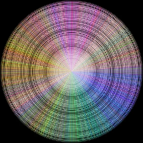 Rainbow colored disc, sphere in black background as hires texture ...