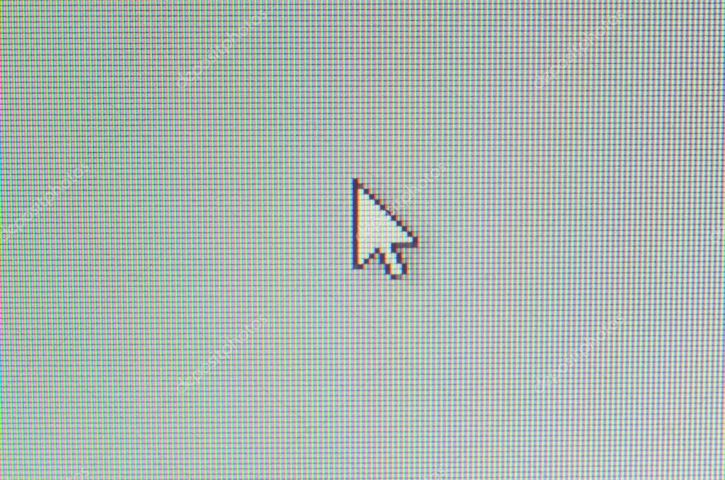 Detalle macro del cursor del ordenador en la pantalla 2024