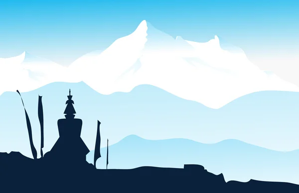 Landscape of Himalaya — Stock Vector © samillustration #53057415