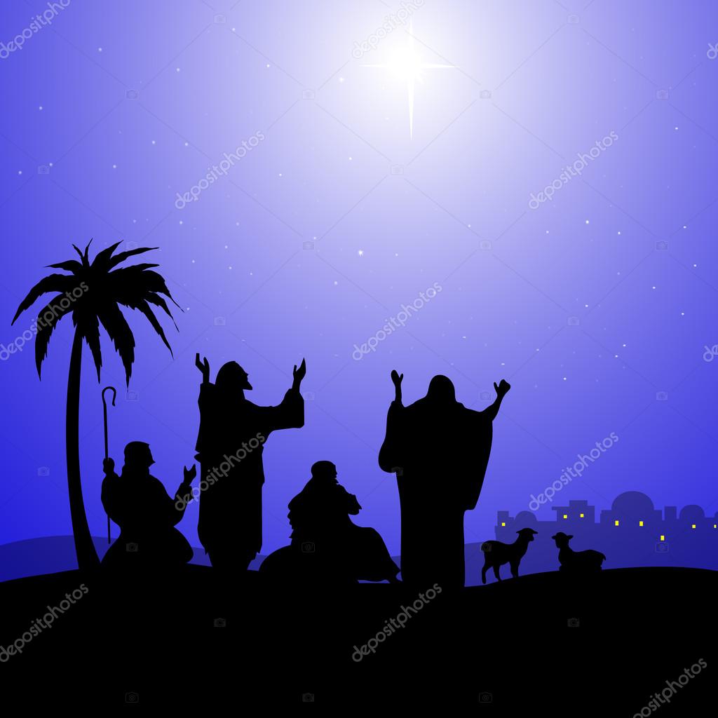Holy Star in Bethlehem is a Vector illustration. premium vector 2024