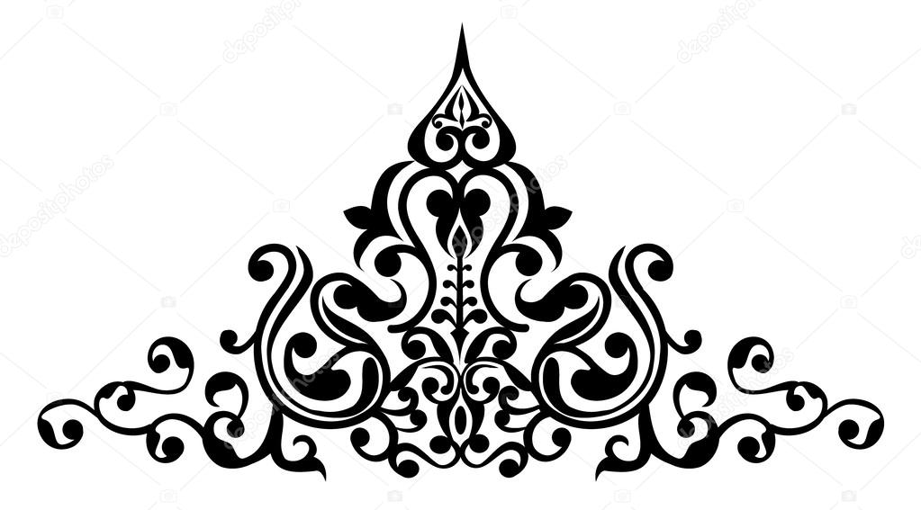 Floral Scroll Pattern Graphic Design Vector Stock Vector Image By