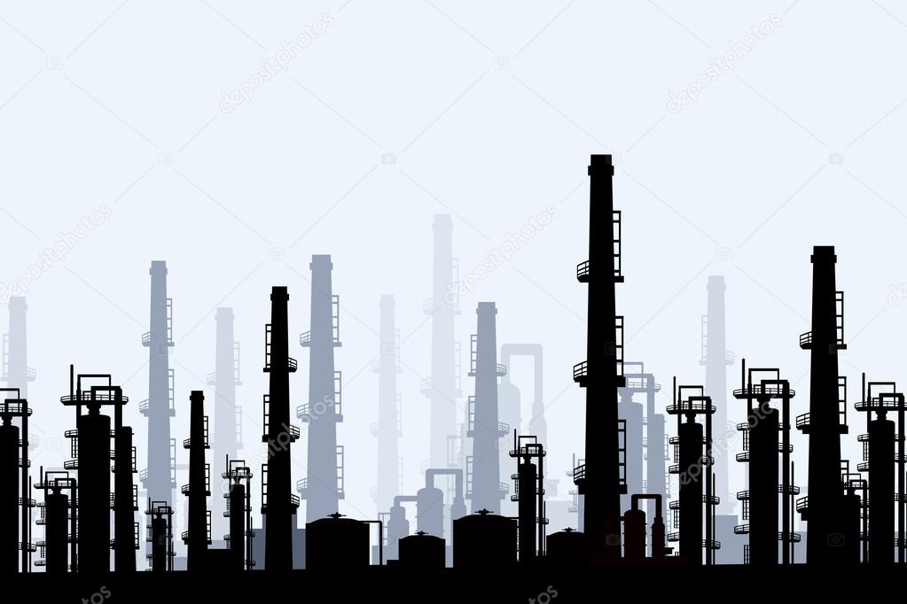 Oil & Gas Refinery Stock Vector by ©samillustration 55712525