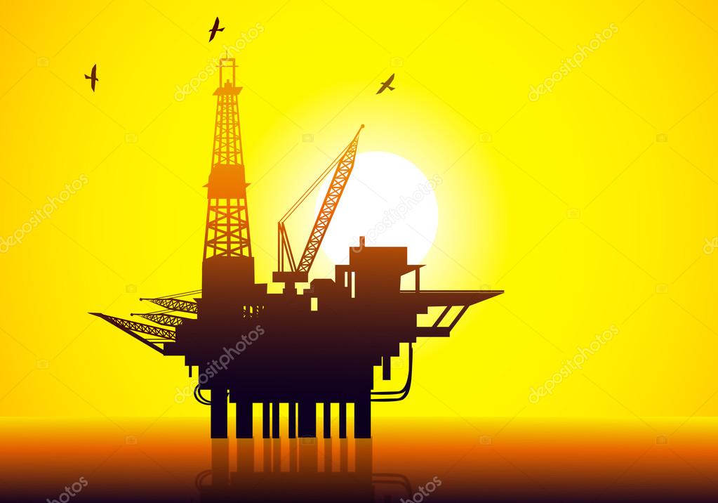 Oil rig-Vector Stock Vector by ©samillustration 55712799