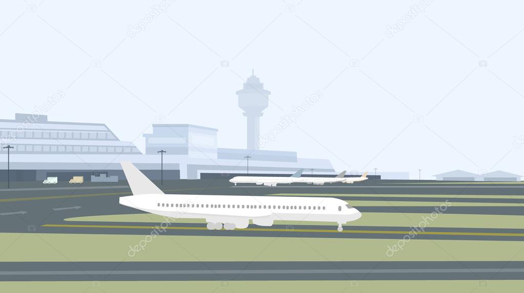 Runway & Airport-Vector — Stock Vector © samillustration #59536915