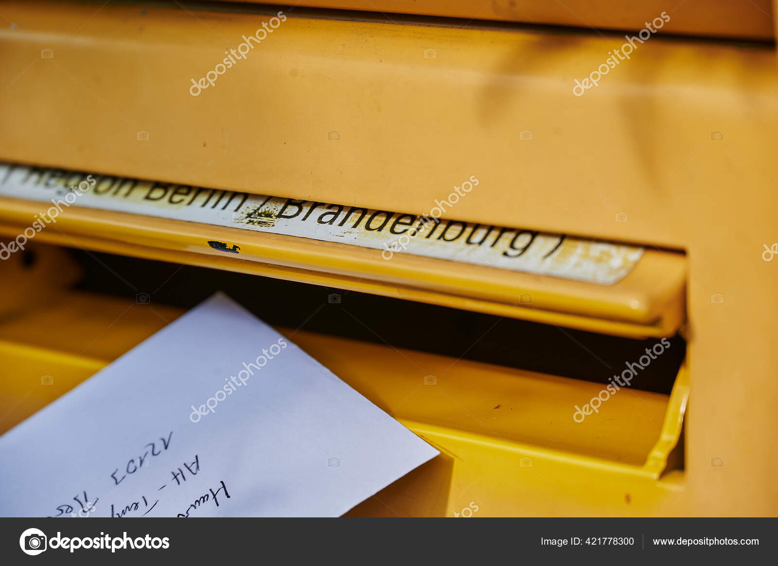 Berlin Germany October 2020 View Slot Mailbox German Post Letter ...