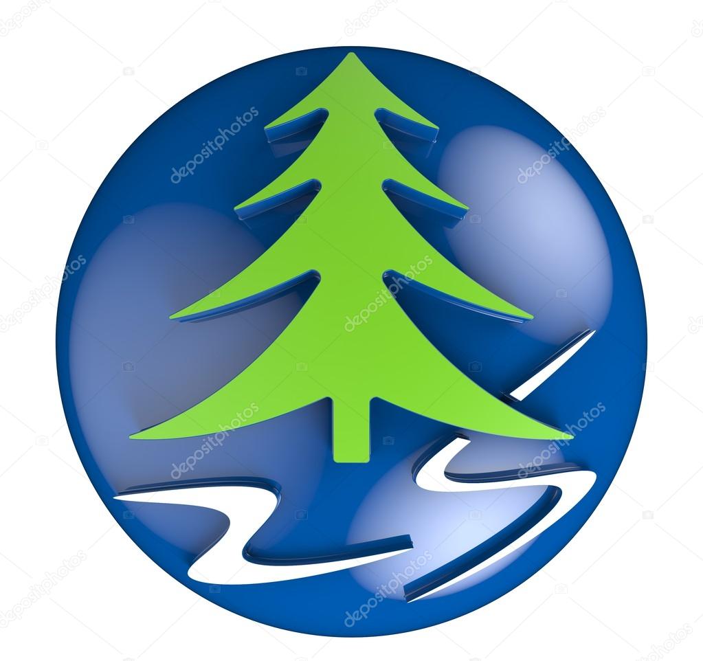 3d logo tree Stock Illustration by ©ilyukov #58089155