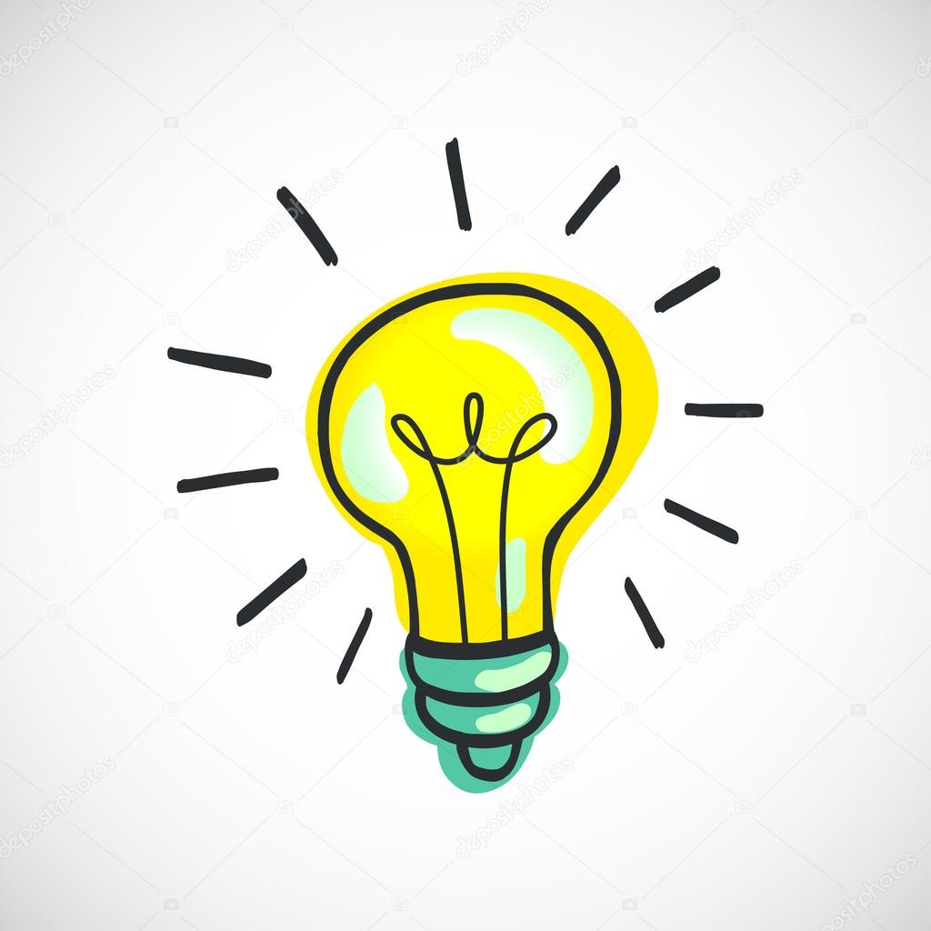 Doodle light bulb Stock Vector Image by ©TashaNatasha #105336048
