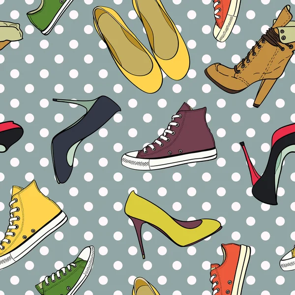 Hill shoes and sneakers pattern Stock Vector Image by ©TashaNatasha ...