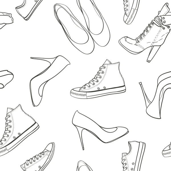 Hill shoes and sneakers pattern Stock Vector Image by ©TashaNatasha ...