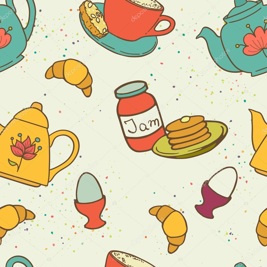 Breakfast seamless pattern Stock Vector Image by ©TashaNatasha #59287933