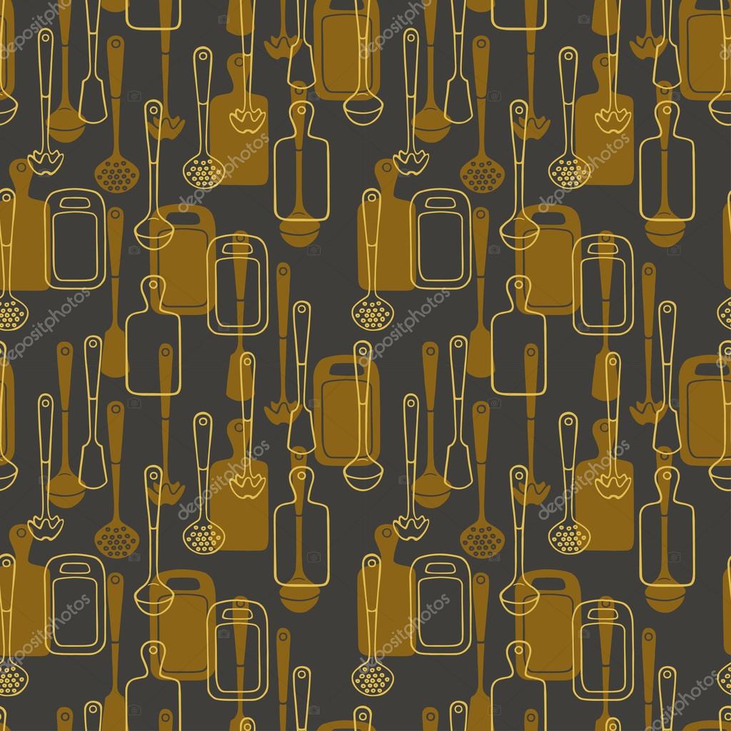 Pattern with kitchen utensils Stock Vector Image by ©TashaNatasha #59288699