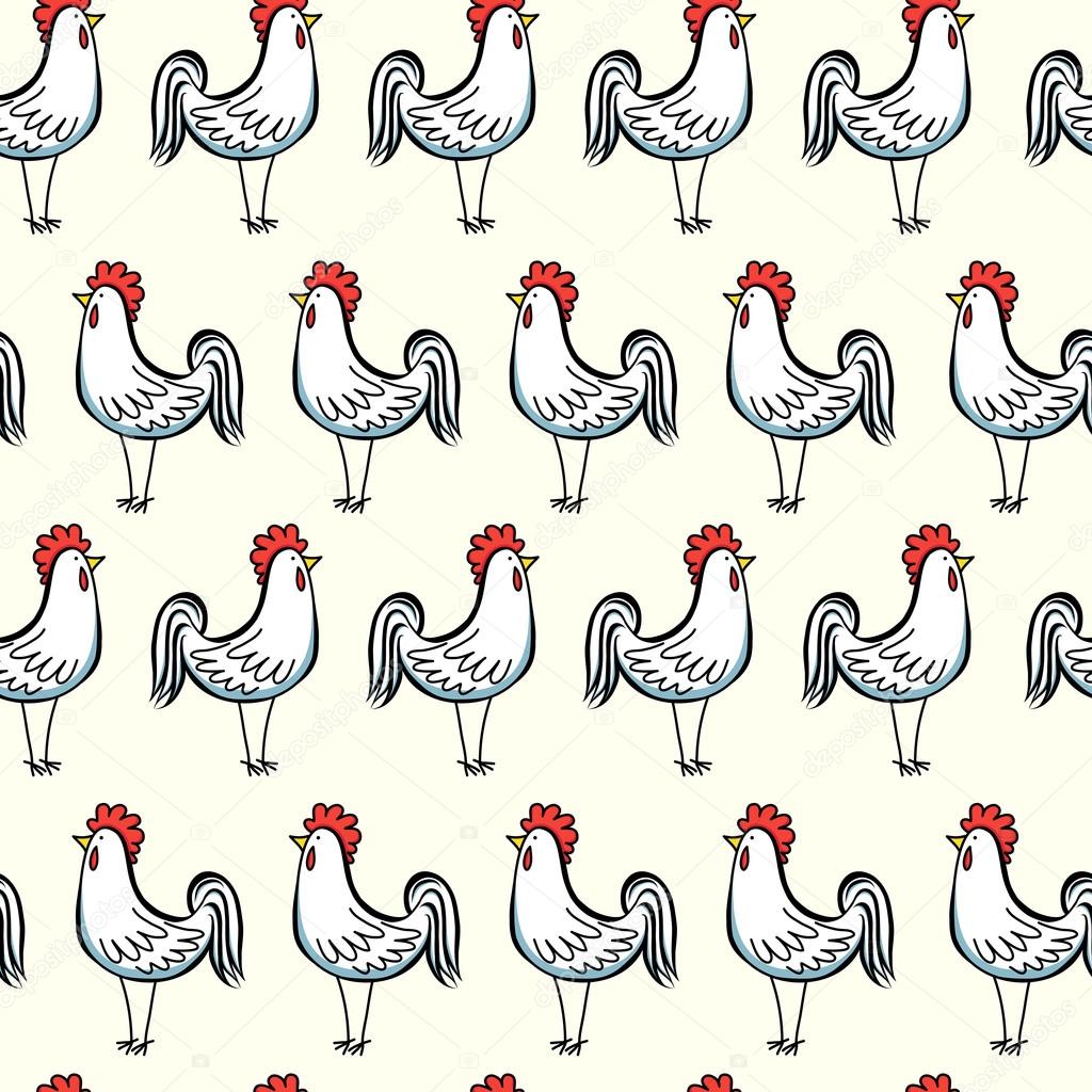 Seamless pattern with cartoon roosters — Stock Vector © TashaNatasha ... Seamless pattern with cartoon roosters — Stock Vector © TashaNatasha ...