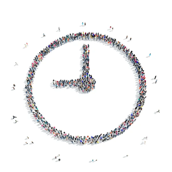 People in the shape of clock. — Stock Photo © tai11 #74899879