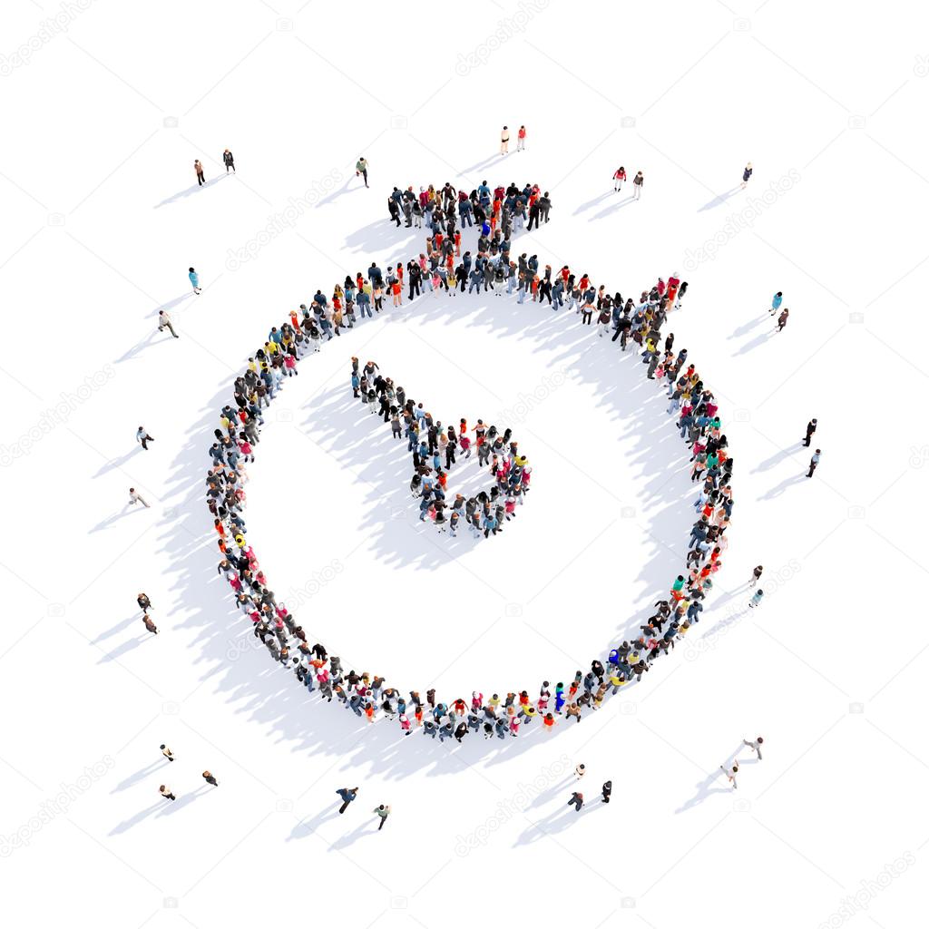 People stopwatch shape 3d Stock Photo by ©tai11 114885124