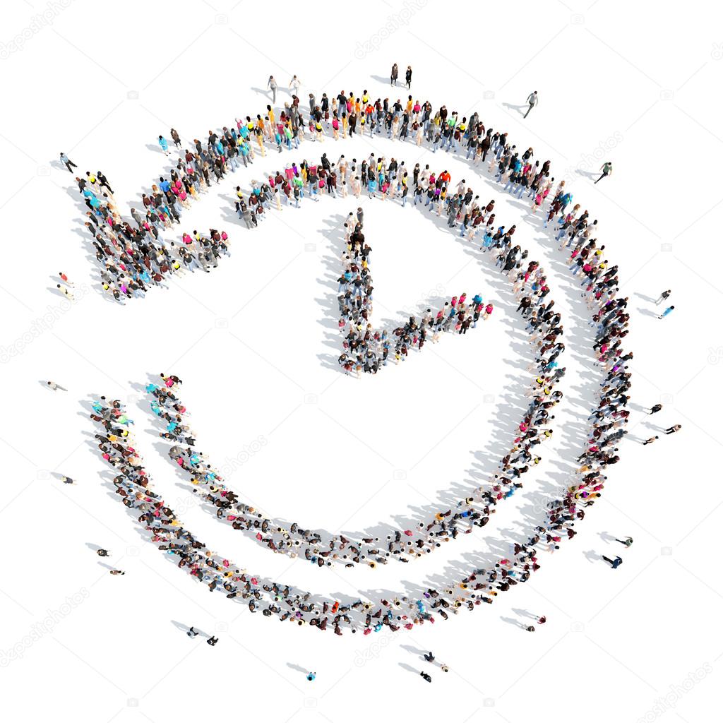 People in the shape of clock. — Stock Photo © tai11 #74899879