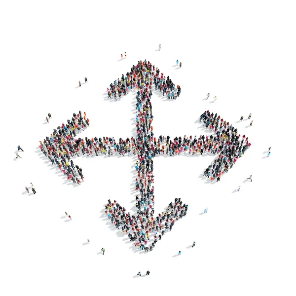 Group people shape arrow icon Stock Photo by ©tai11 101679044