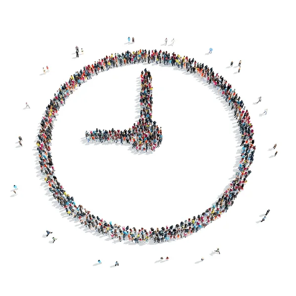 People in the shape of clock. — Stock Photo © tai11 #74899879