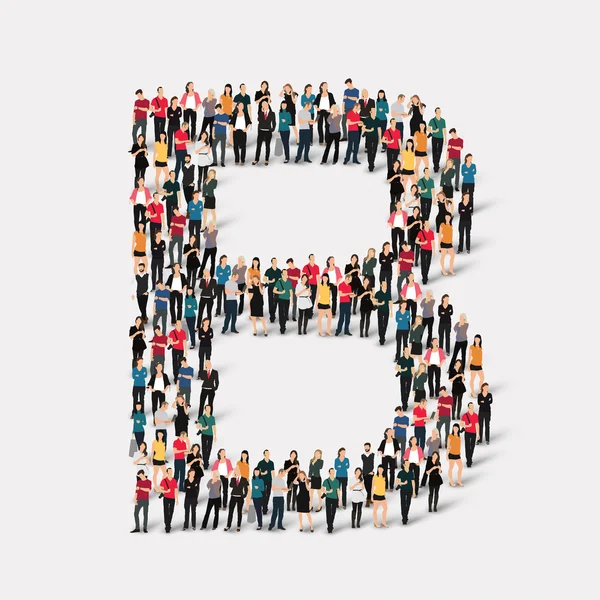 Group people letter form Stock Vector Image by ©tai11 #89092666