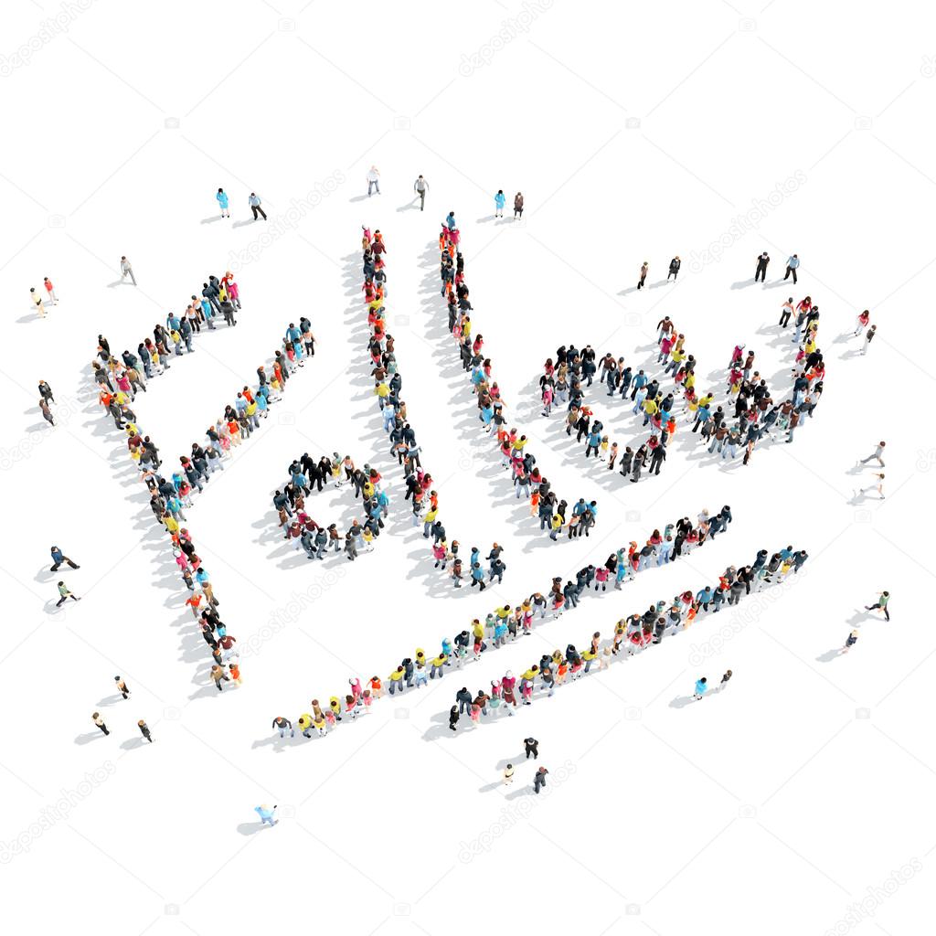 People shape follow cartoon — Stock Photo © tai11 #83943154