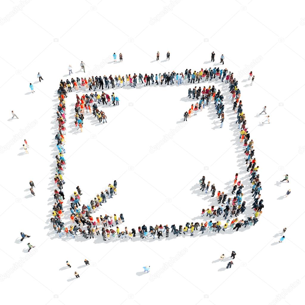People crowd shape cartoon Stock Photo by ©tai11 84219318