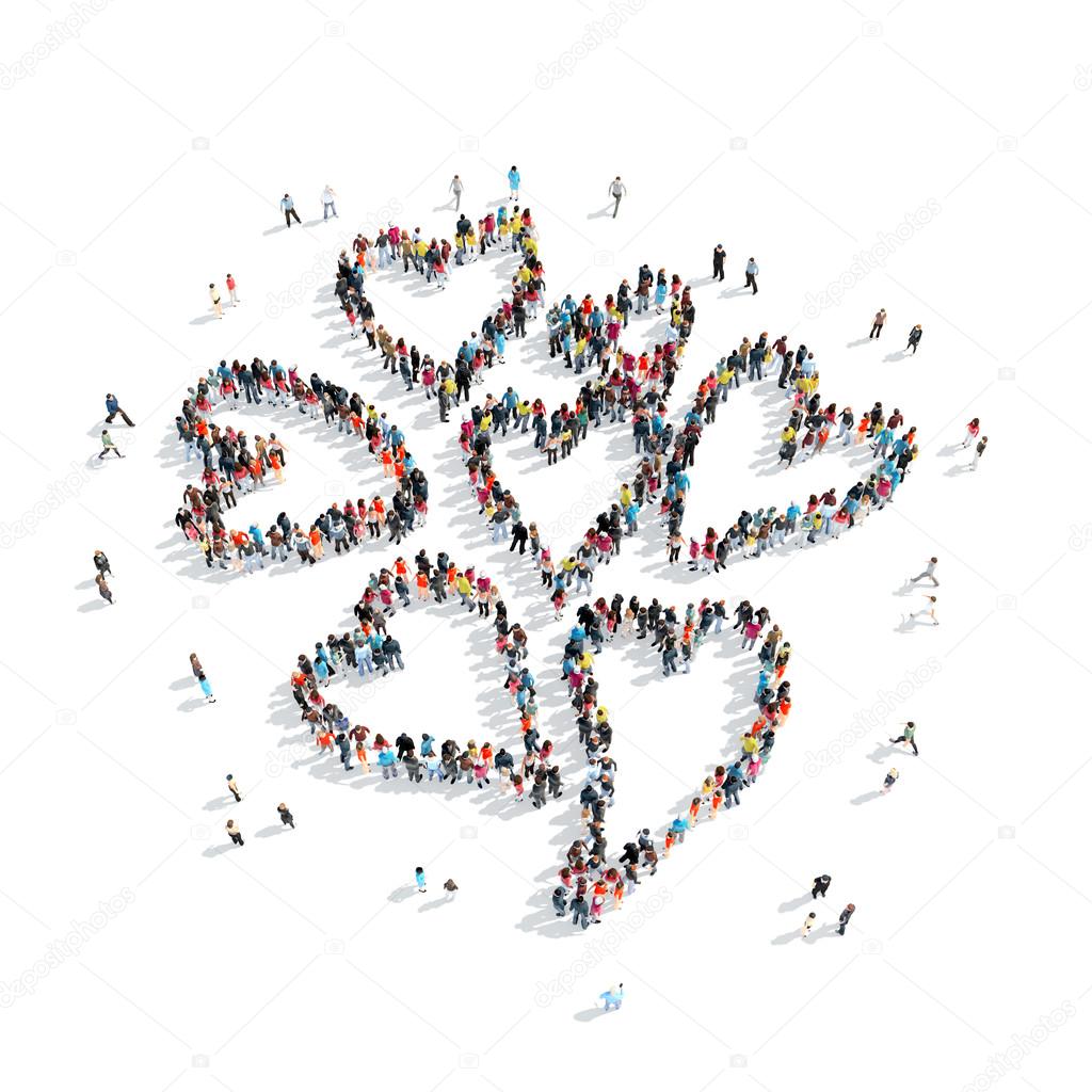People shape heart cartoon Stock Photo by ©tai11 85656446
