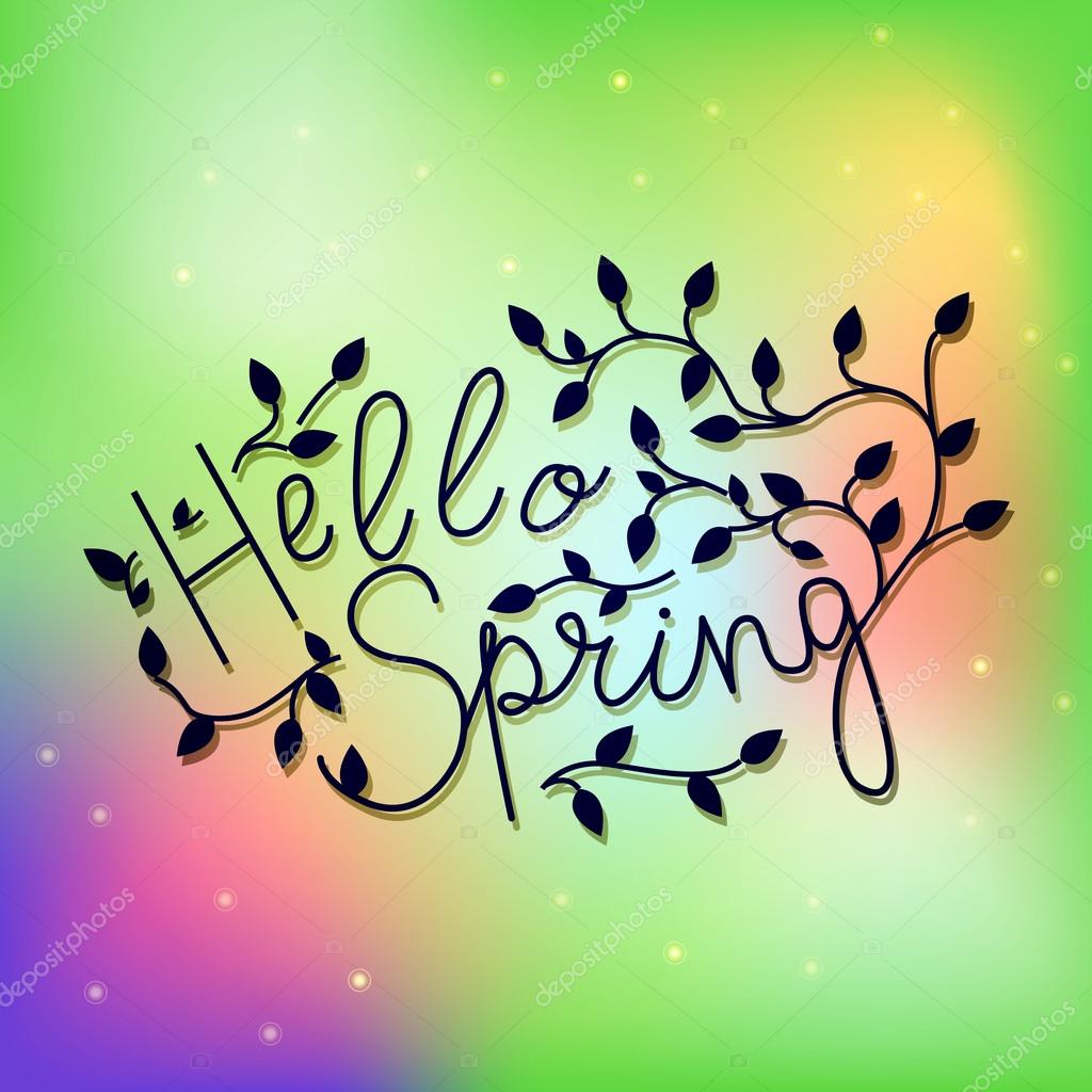 PrintCreative green texture with leaves. Doodle circle frame with text ...