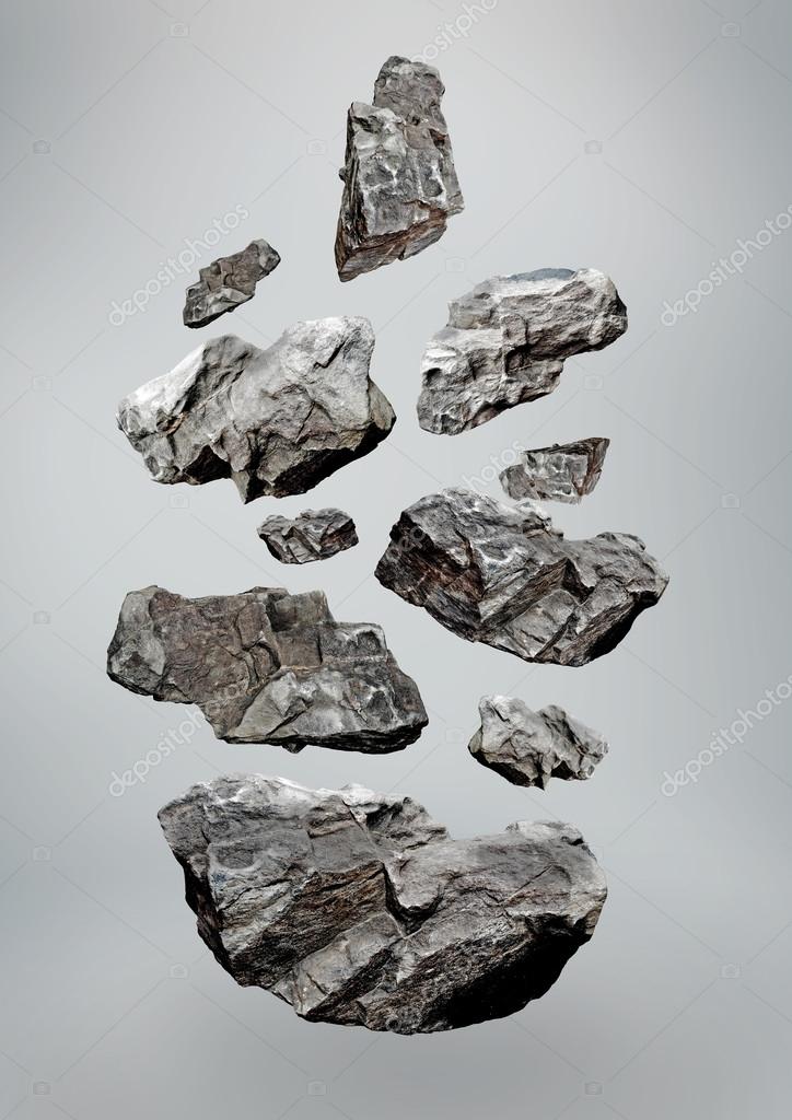Falling floating Rocks Stock Photo by ©PaperStreet 52561295