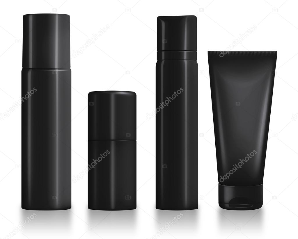 Set of Black Cosmetic Packaging Stock Photo by ©PaperStreet 52877931