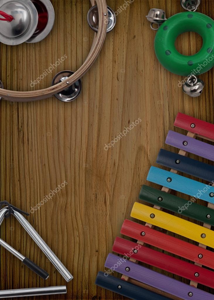 Layout of different musical instruments Stock Photo by ©PaperStreet ...