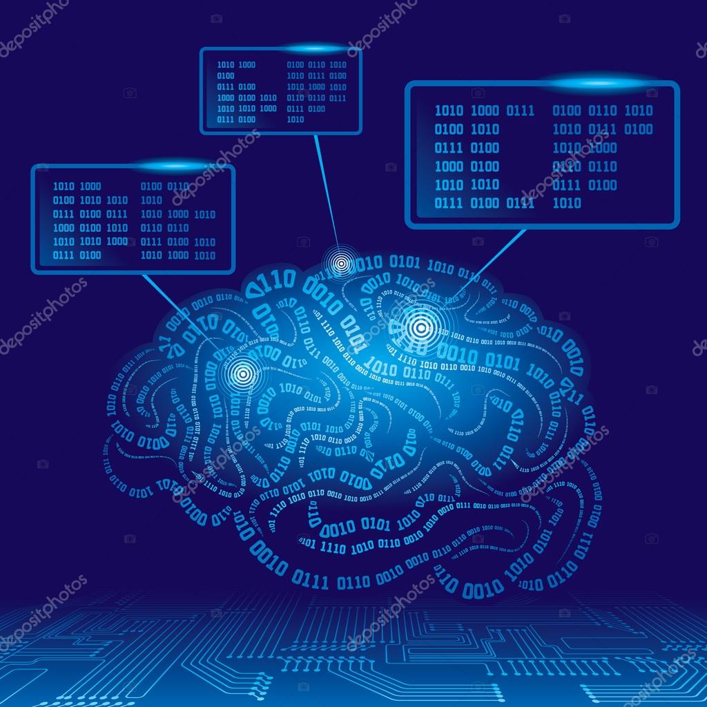 Cyber brain Stock Vector by ©polygraphus 55466069