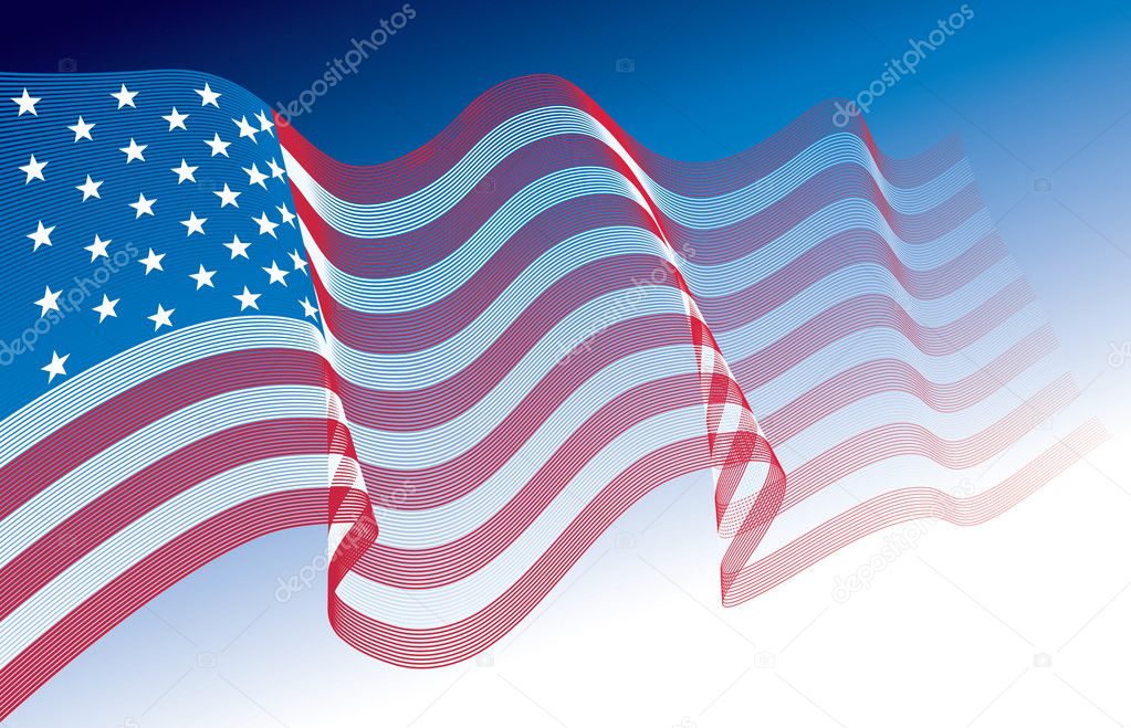 Bandera americana Vector de stock #56861193 de ©polygraphus