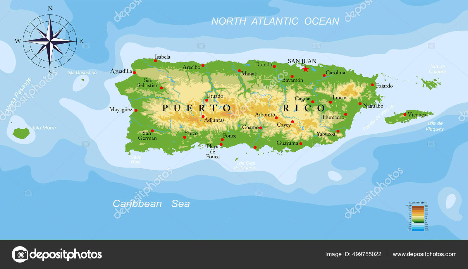 Mapa Esquematico De Puerto Rico Large Detailed Road And Tourist Map Of