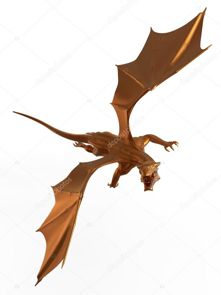 Soaring Golden Dragon Stock Photo by ©vik173 72234135