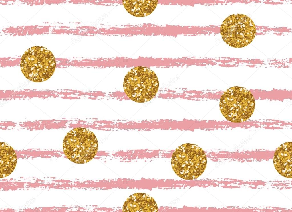 Pink stripes and gold glitter pattern. Stock Vector Image by ©Olga_C ...