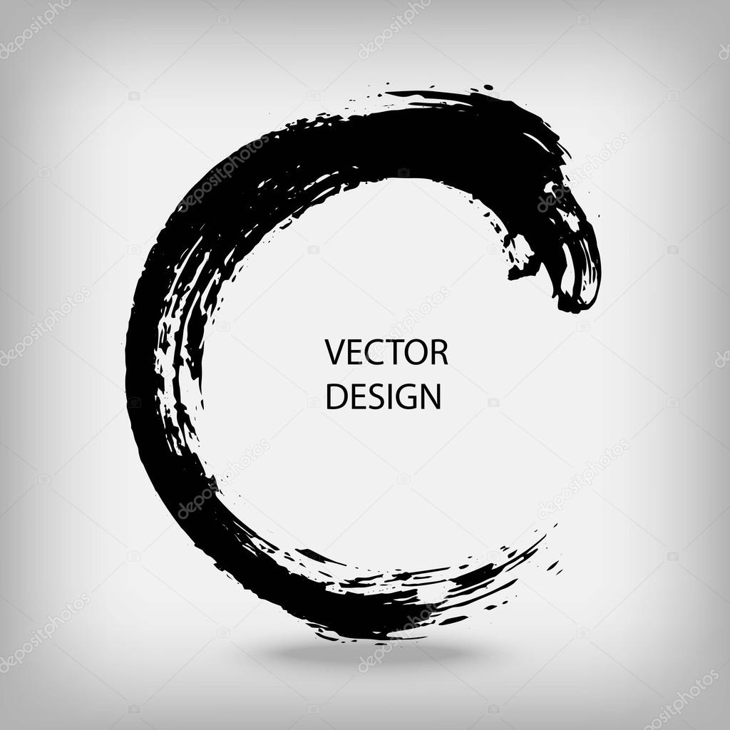 Círculo pintado creativo para logo vector, gráfico vectorial © Olga_C ...