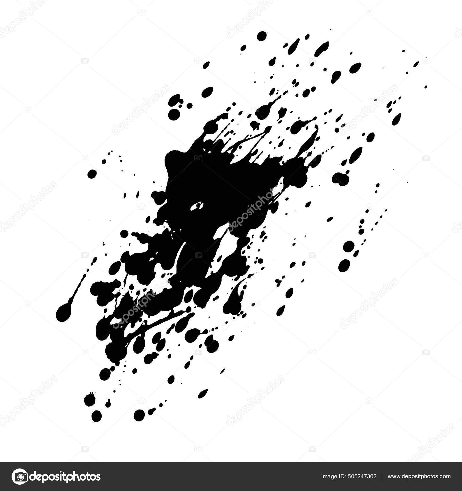 Tinta Hitam Bercak Cat Air Berceceran Bentuk Berantakan Cair Noda ...